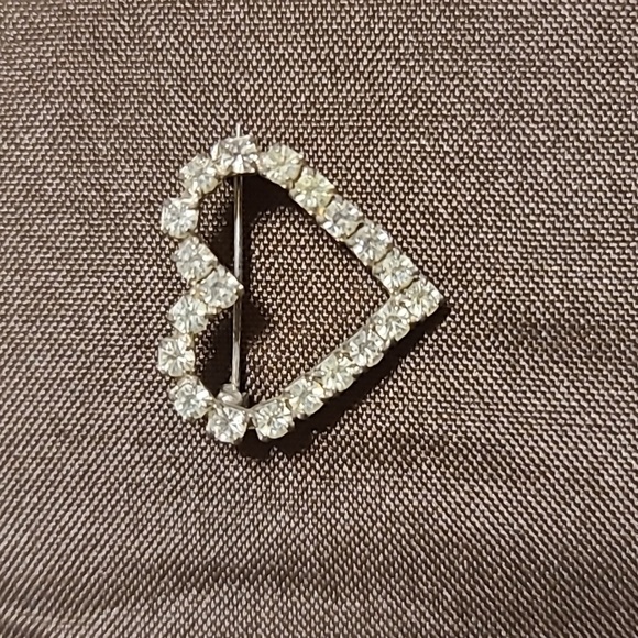 Jewelry | Vintage Heart Shaped Pin With Crystals | Poshmark